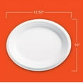 Hefty Supreme Disposable Styrofoam Dinner Trays, Oval Foam Plates (100 ...