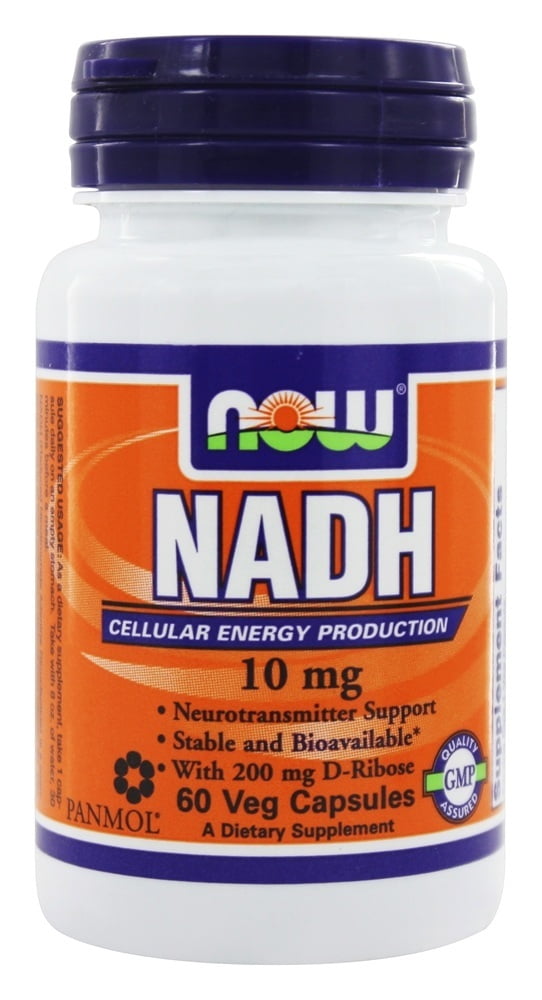 NOW Foods - NADH With 200 mg D Ribose 10 mg. - 60 Vegetarian Capsules ...