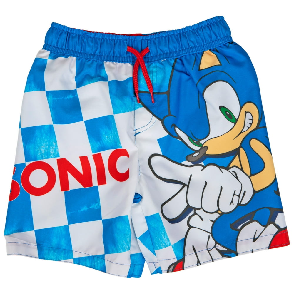 Sonic - Sonic the Hedgehog Character Youth Swim Trunks-Size 4 - Walmart ...