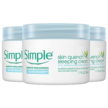 Simple Water Boost Skin Quench Sleeping Cream 1.7 oz Pack Of 3 ...