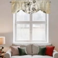 Brown Tan Tulip Buds Tie Up Valance Curtains Botanical Floral Rustic ...