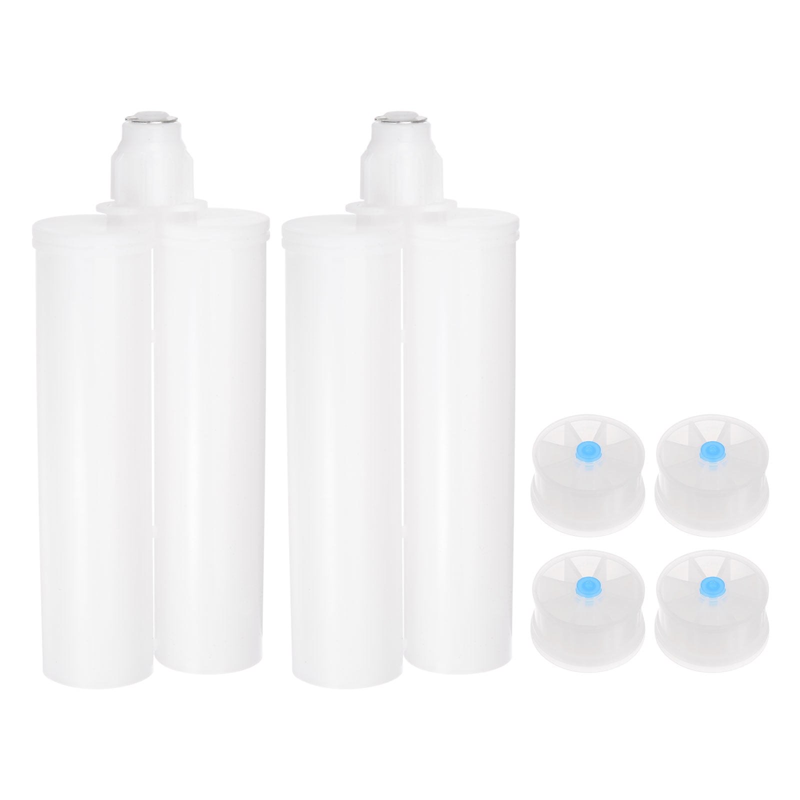 2uds Epoxi Pistola Adhesivo Cartucho, 122mm Plástico Resina Mezclador Doble Pegamento Cartucho ...