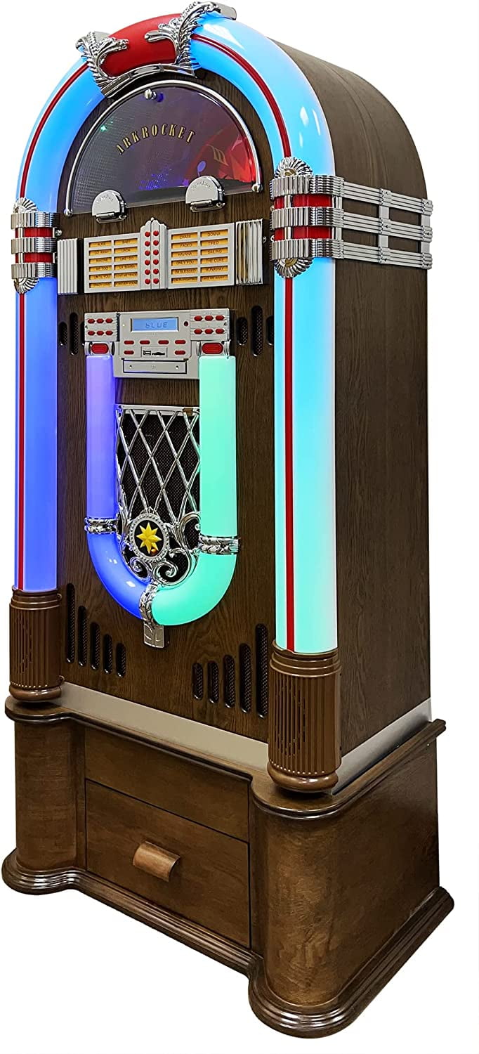 Buy Arkrocket Saturn V Full Size Jukebox Vinyl Record Player Bluetooth ...