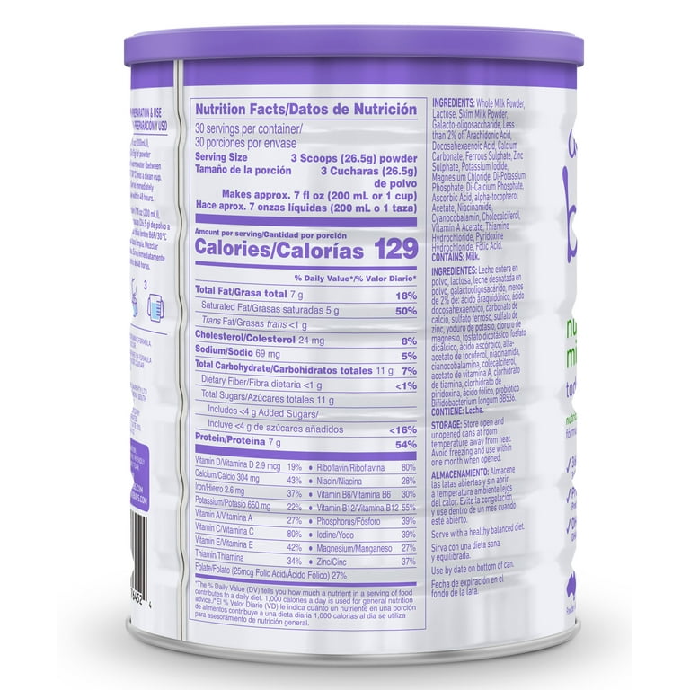 Milk Powder Nutrition