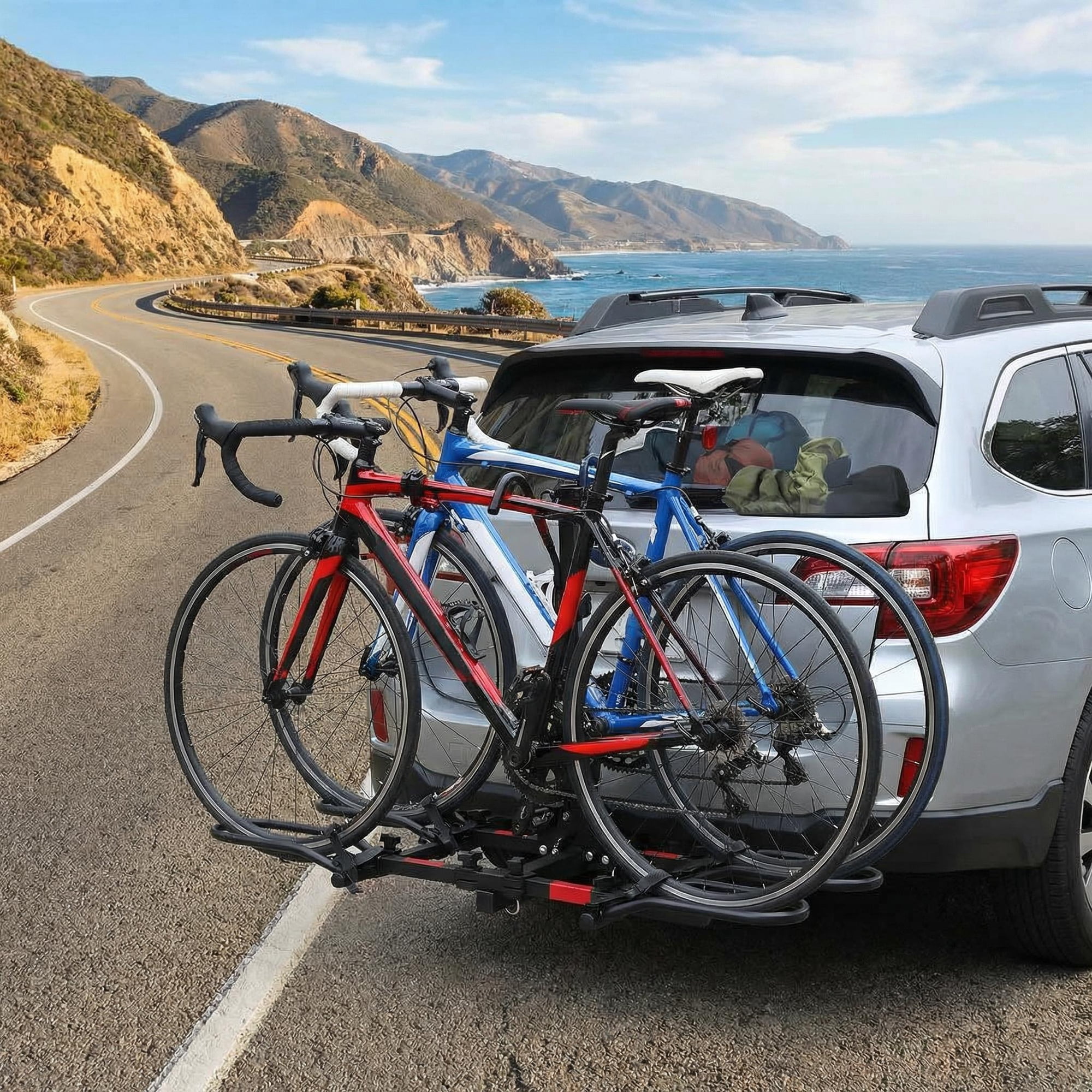 Click here for Edtara 2-Bike Platform Hitch Rack  81kg Load Capac... prices