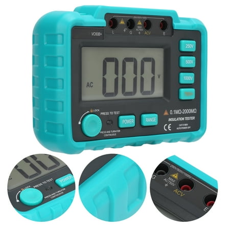 Wchiuoe LCD Multimeter,VC60B+ Digital Multimeter Small Resistance Meter ...
