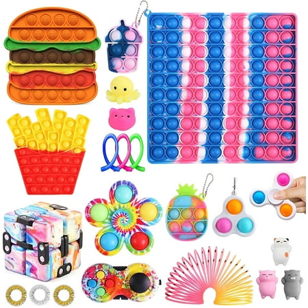 TIK Tok Fidget Packs Anti-Anxiety Tools, 25/22Pcs Pop Bubble Sensory ...