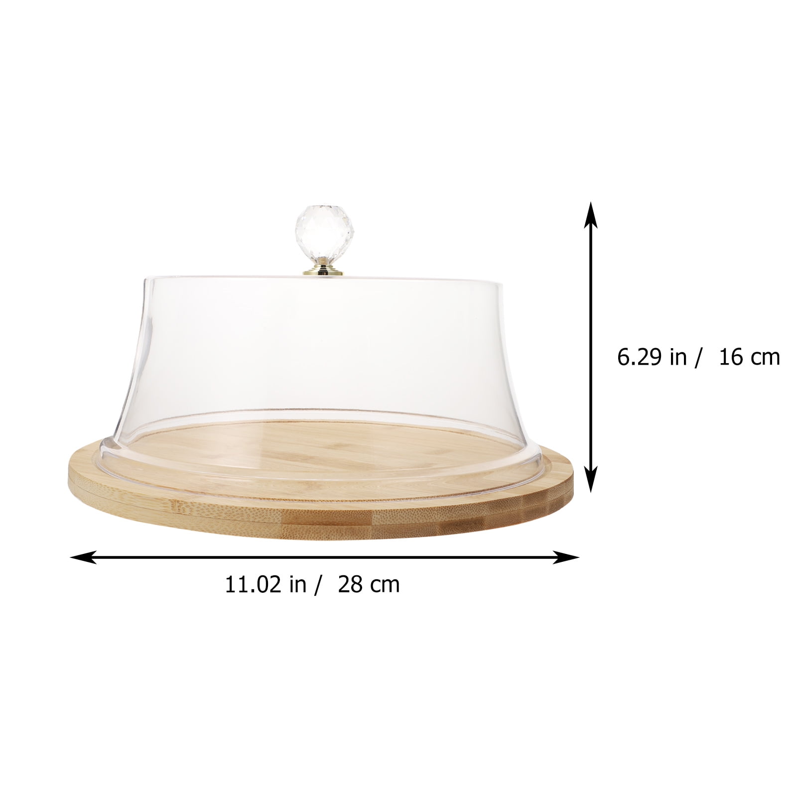 Buy NUOLUX Cake Dome Glass Cover Food Cloche Tray Smoking Lid Stand ...
