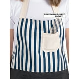 Mainstays Chef Kitchen Apron, 28" x 32" Stripe Cotton Bib Apron with ...