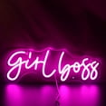 LED Girl Boss Neon Sign Decorations Light Up Signs for Bedroom Home ...