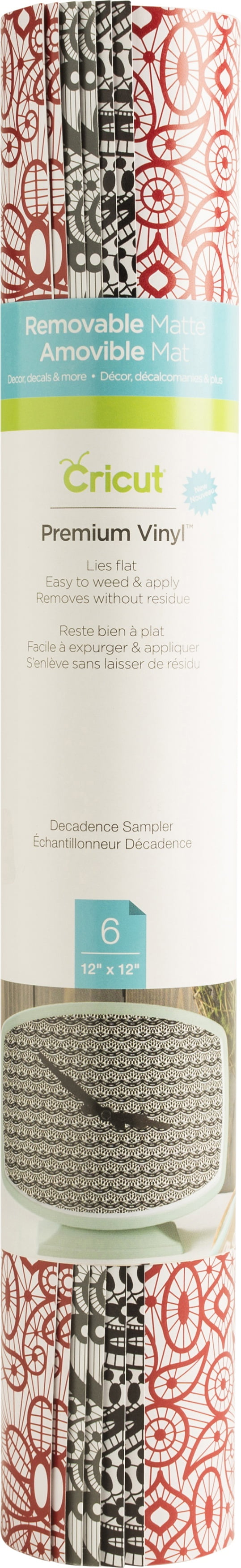 Cricut 12"X12" Patterned Premium Vinyl Sampler 6/Pkg-Decadence ...