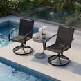 Hommoo 2-Piece Outdoor Swivel Chairs Set, High-Back, Breathable Mesh ...