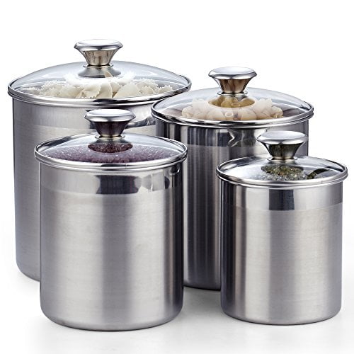 Click here for Cooks Standard 02553 4-Piece Canister Set  Stainle... prices