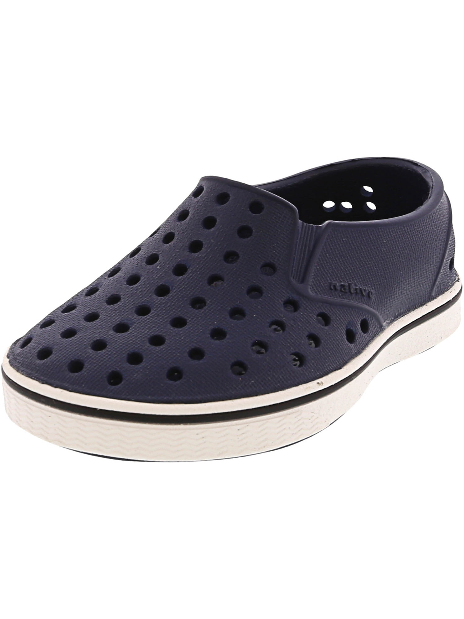 Native Miles Regatta Blue / Shell White Ankle-High Leather Slip-On ...