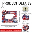 4Th Of July Wooden Photo Frame, Patriotic Themed Natural Wood Smooth ...
