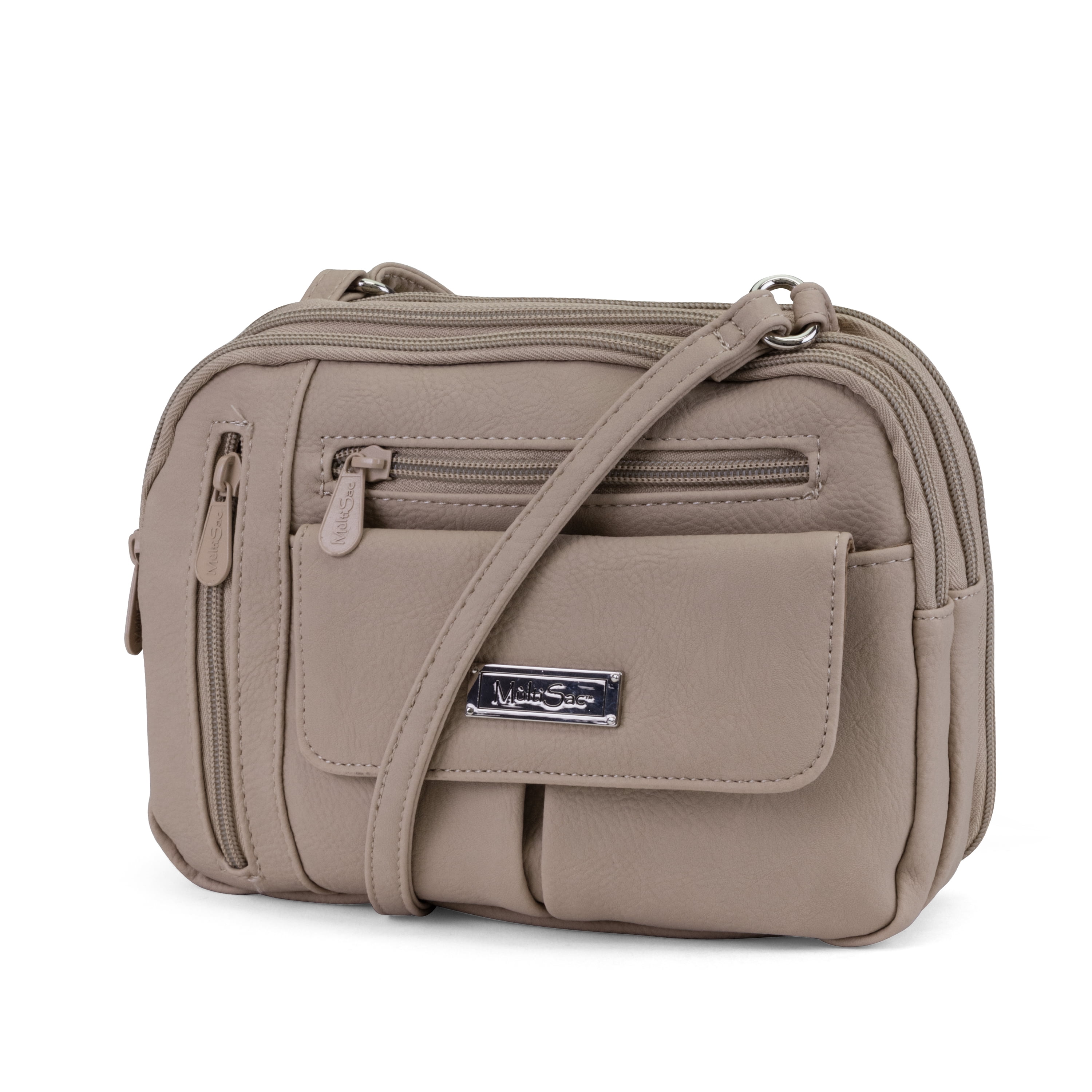 Multisac Zippy Triple Compartment Crossbody Bag for Women - Walmart.com