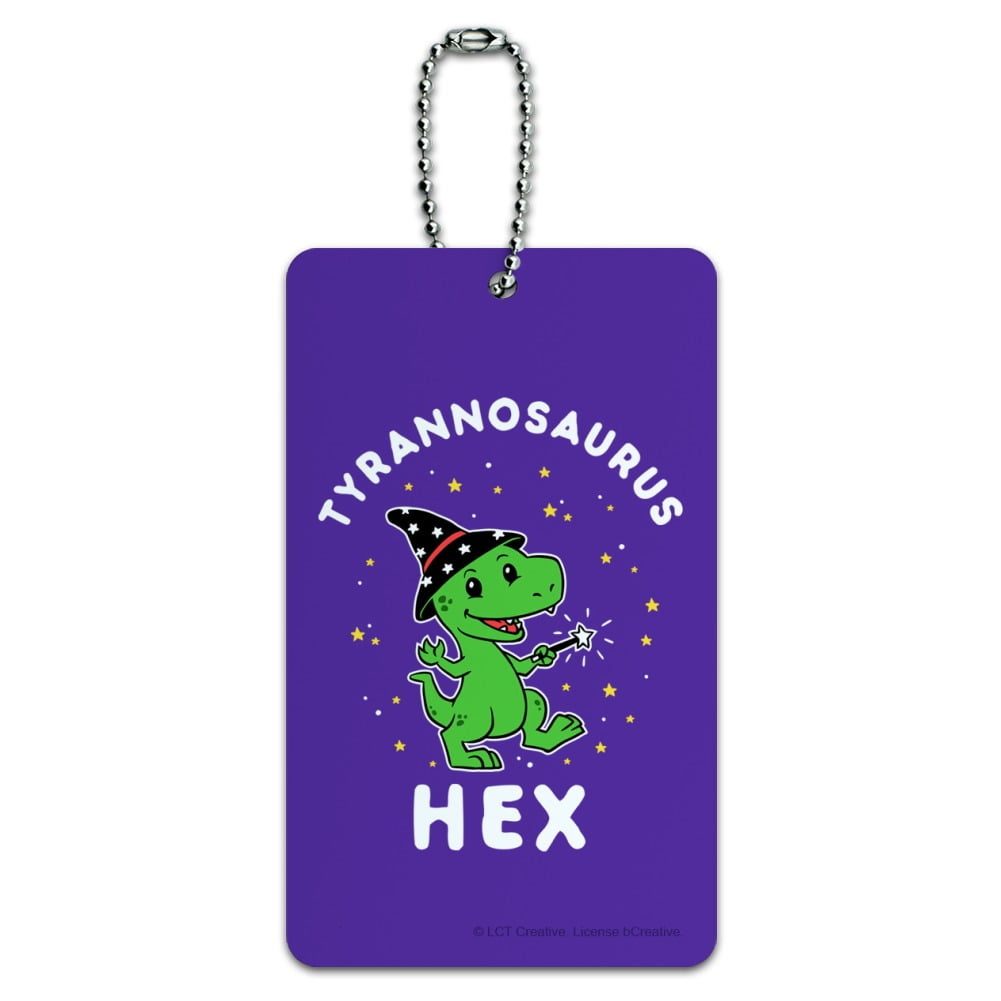 Tyrannosaurus Hex T-Rex Wizard Witch Funny Humor Luggage Card Suitcase ...