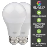 Genie Universal LED Garage Door Opener Light Bulb, 2-Pack, Vibration ...