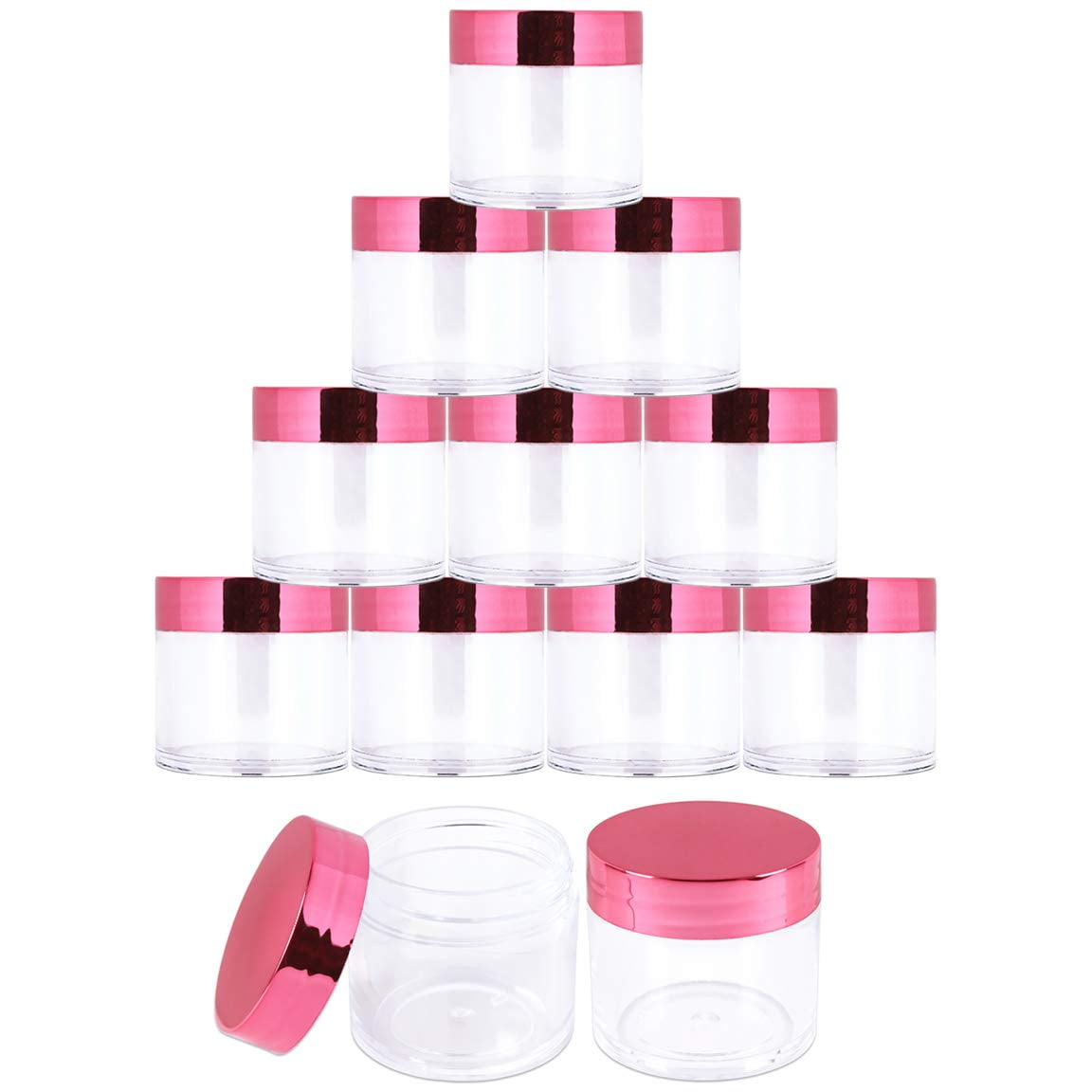 Beauticom 30 Pieces 30G/30ML(1 Oz) High Quality Thick Wall Round Clear ...