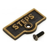25 Switch Plate Tags STEPS Name Signs Labels Cast Brass Traditional ...
