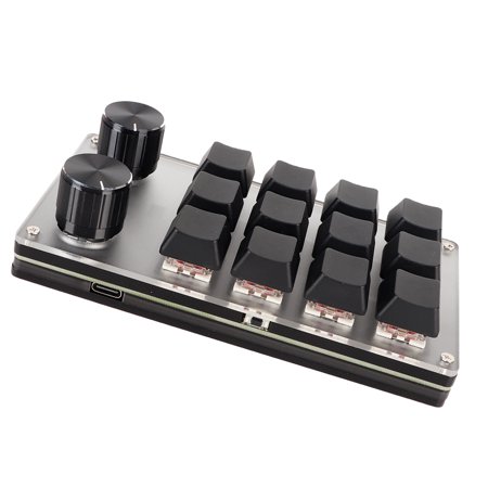 Red Switch Macro Keyboard, USB Custom Mechanical Keyboard With Knob ...