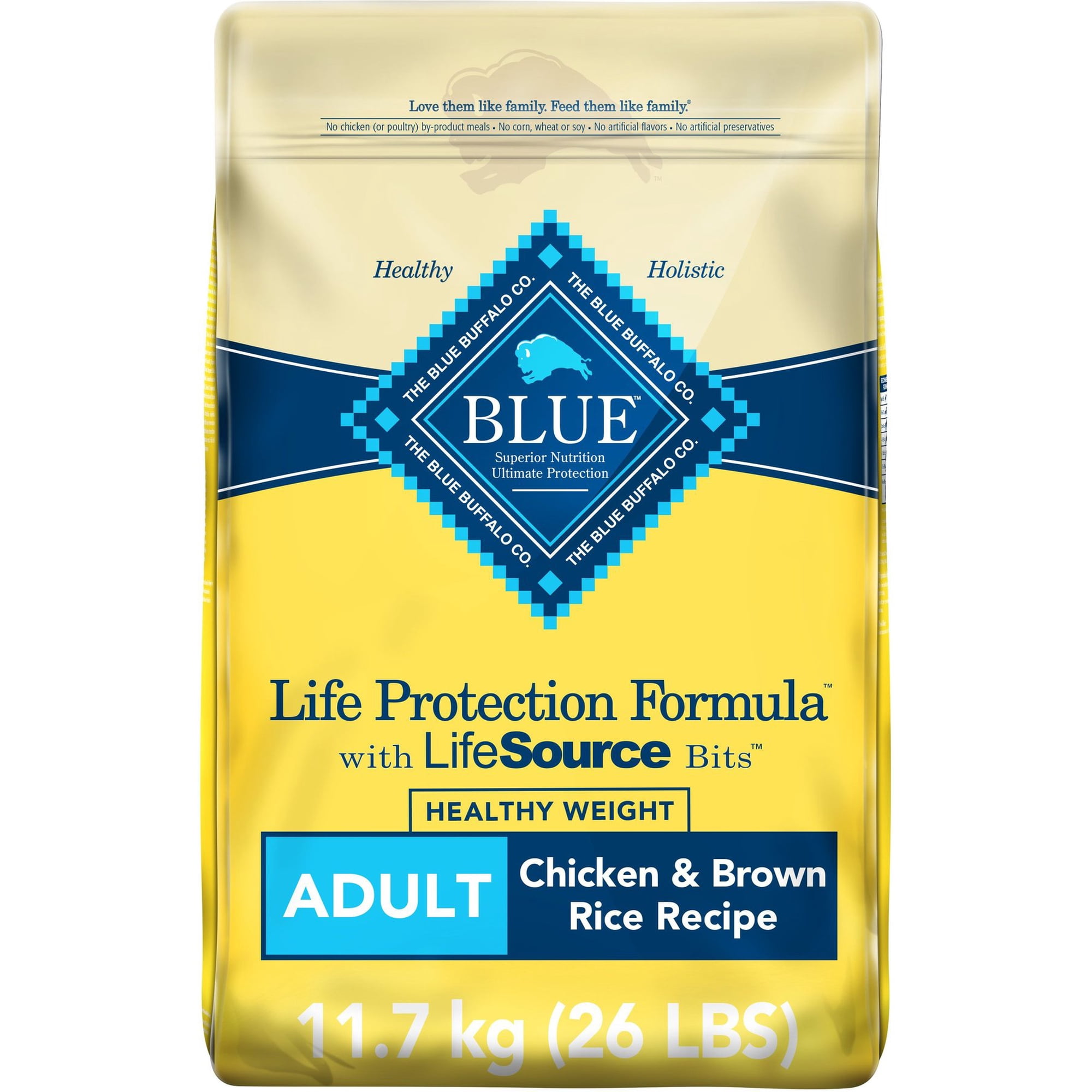 Blue Buffalo Life Protection Formula Natural Healthy Weight Adult Chicken Dry Dog Food  11.7-Kg Bag