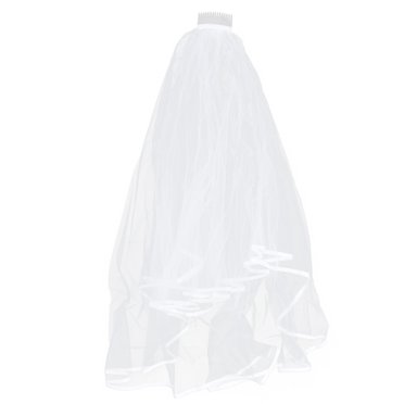 Simple Long Elegant Single Layer Wedding Veil Bridal Veils with Comb ...