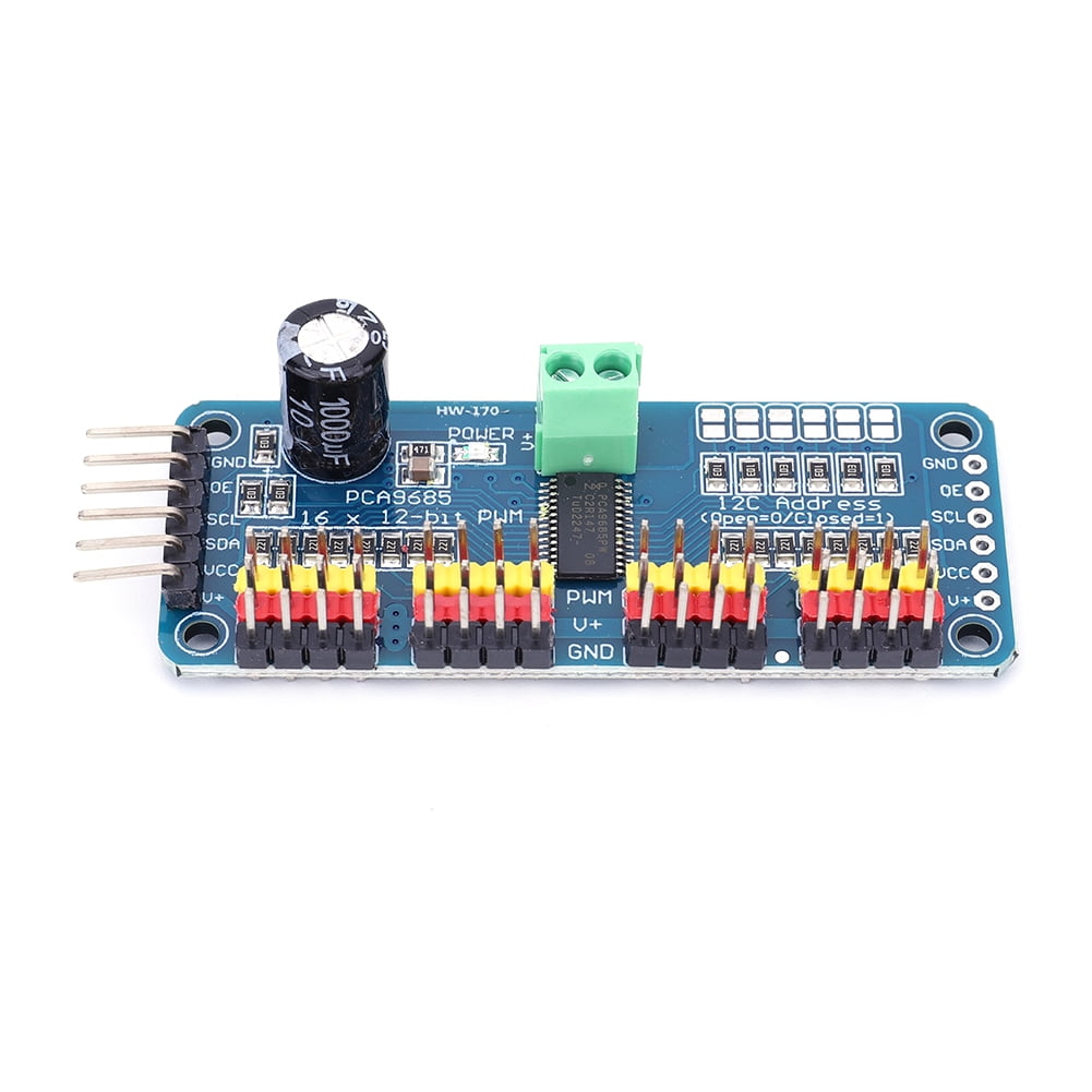 PCA9685 Controller Module IIC Interface 16 Channel 12-Bit PWM Motor ...