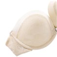 Levmjia Women Strapless Bra Soft Lace Removable Shoulder Straps Front ...