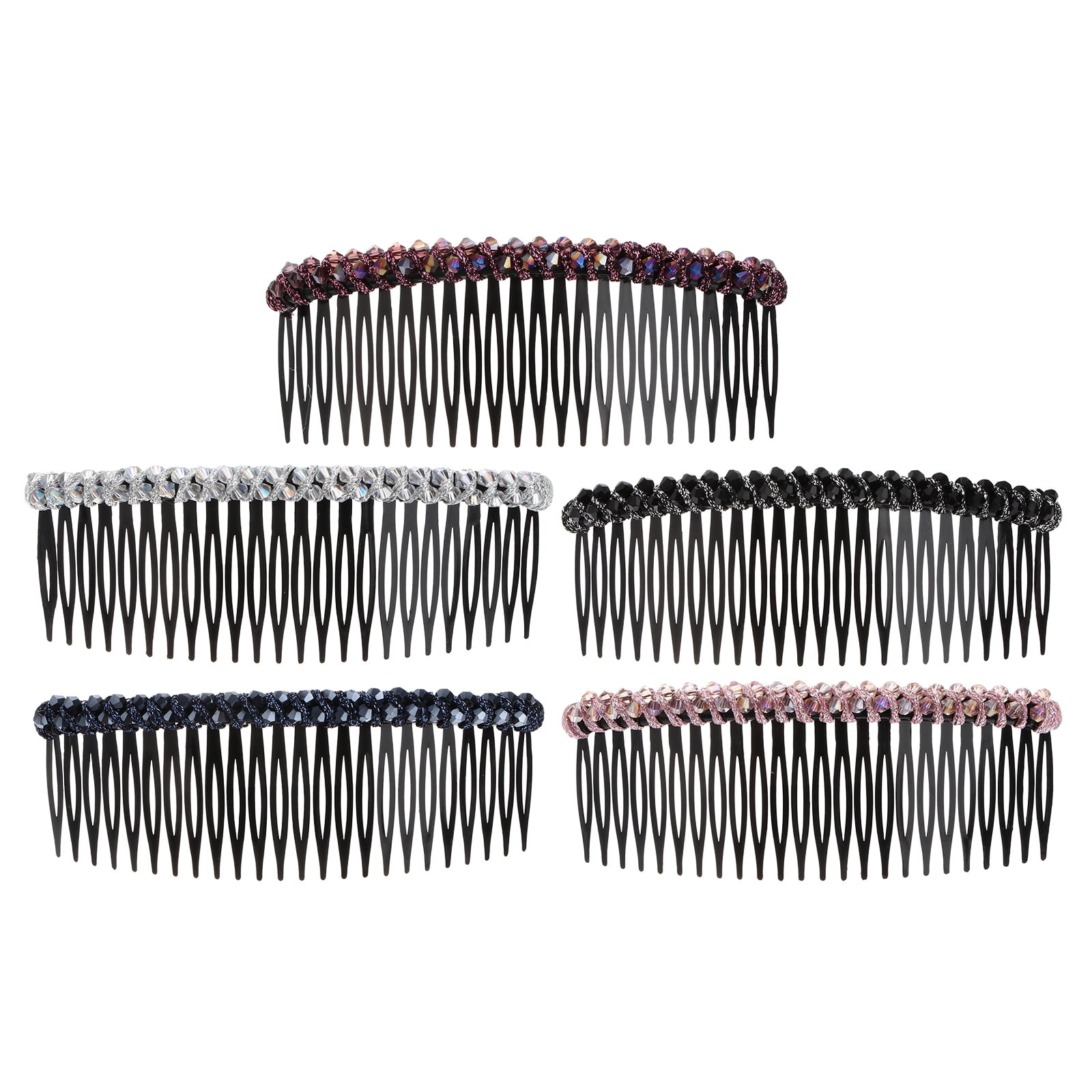 Etereauty Hair Comb Plastic Side 14 Teeth Girl Insert Clear Combs ...