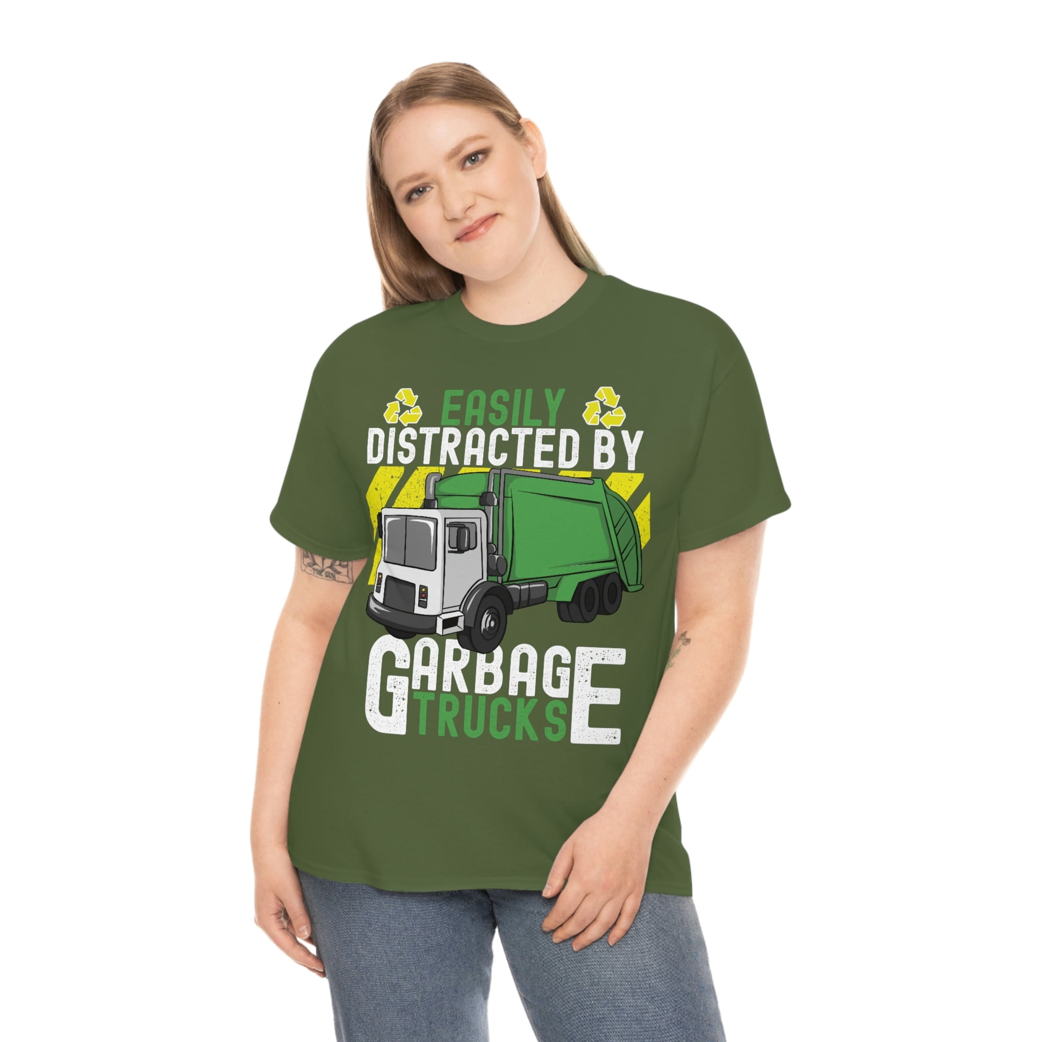 Recycling Trash Day Easily Distracted by Garbage Trucks T-shirt ...
