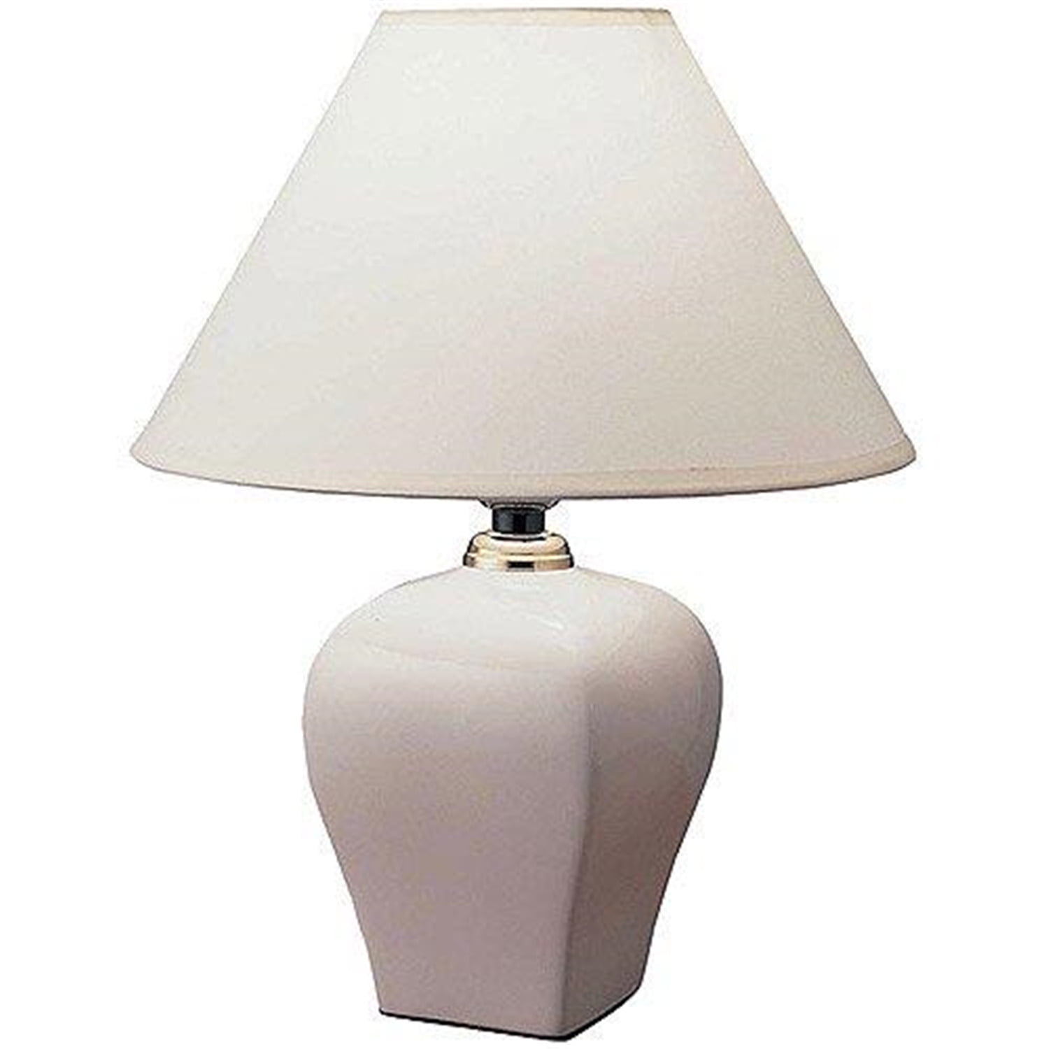 ORE International 13"H Ceramic Table Lamp - Ivory-Color:Ivory - Walmart.com
