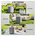 2.6Outdoor Side Table, 3-In-1 Concrete Cooler Bar Table with Storage ...