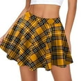 Womens Plaid Mini Skirts High Waisted Skirt Pleated Dress Match White ...