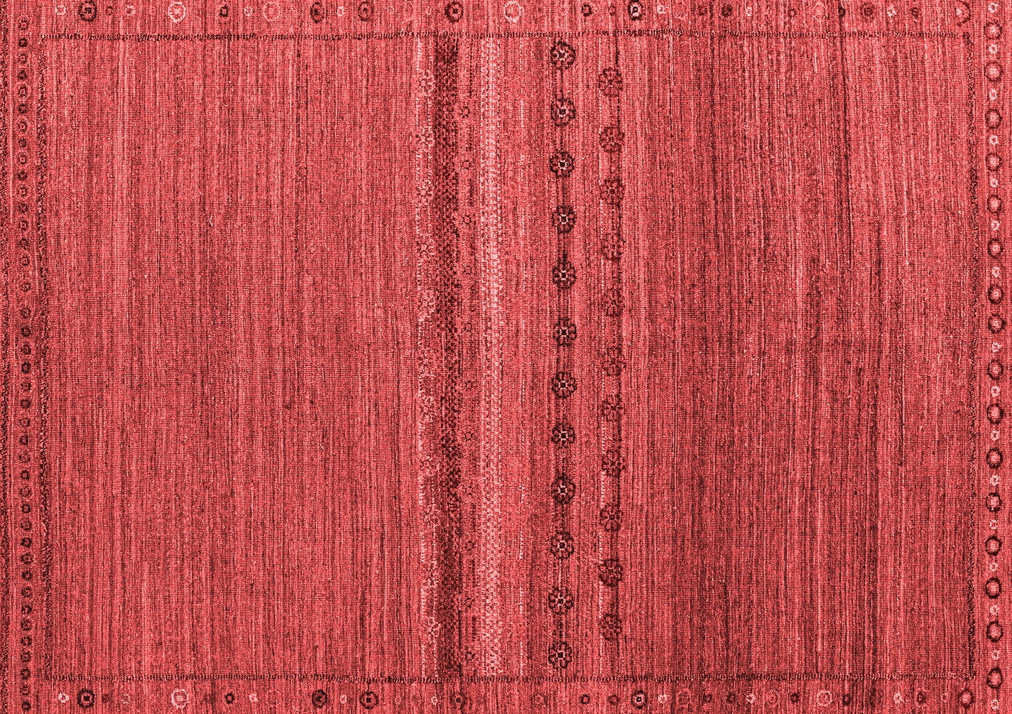 Ahgly Company Machine Washable Indoor Rectangle Abstract Red Modern ...