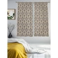 Brown Floral Abstract Sheer Curtains for Living Room Bedroom Vintage ...