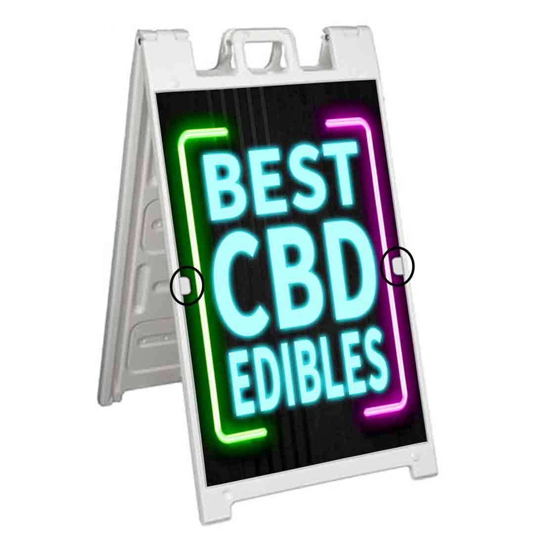 Best CBD Edibles (24" X 36") Deluxe A-Frame Signicade, Includes 2 ...