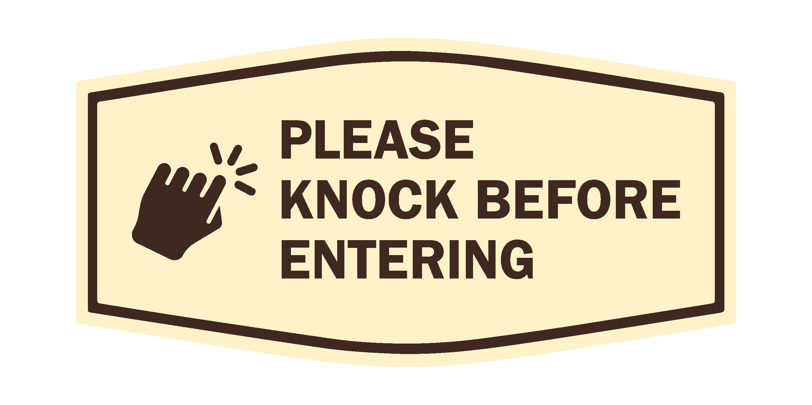 Signs ByLITA Fancy Please Knock Before Entering (Hand Vector) Office ...