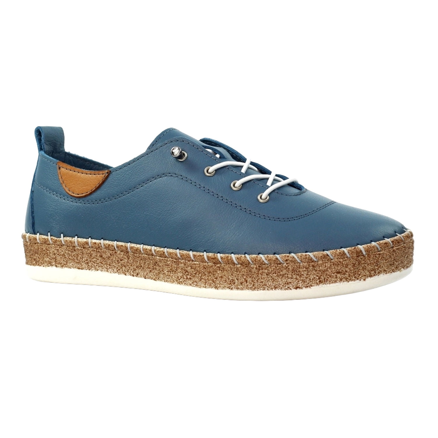 Click here for Lunar Blocks Lunar Womens Evie Leather Plimsolls 8 prices