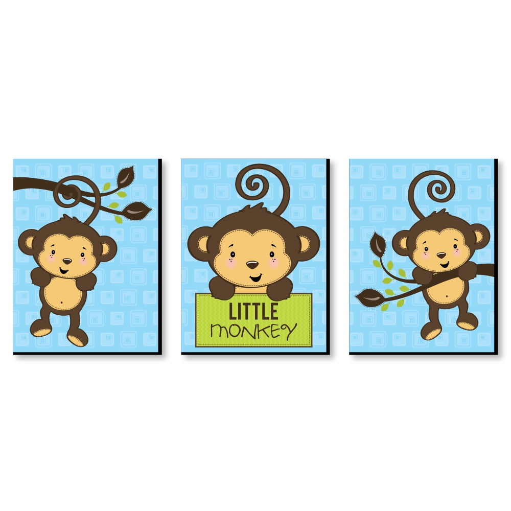 Cartoon Baby Boy Monkeys