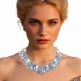 Bib Statement Necklace Colorful Glass Crystal Collar Choker Necklace ...