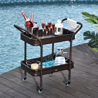 DWVO Solid Wood Outdoor Cooking & Food Preparation Table with Stainless ...