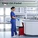 Vivacomfort VivaEssentials Steel Biohazard Waste Container, Step-On Red ...