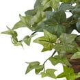 Nearly Natural 12.5" Puff Ivy Artificial Plant with Ledge Basket, Green ...