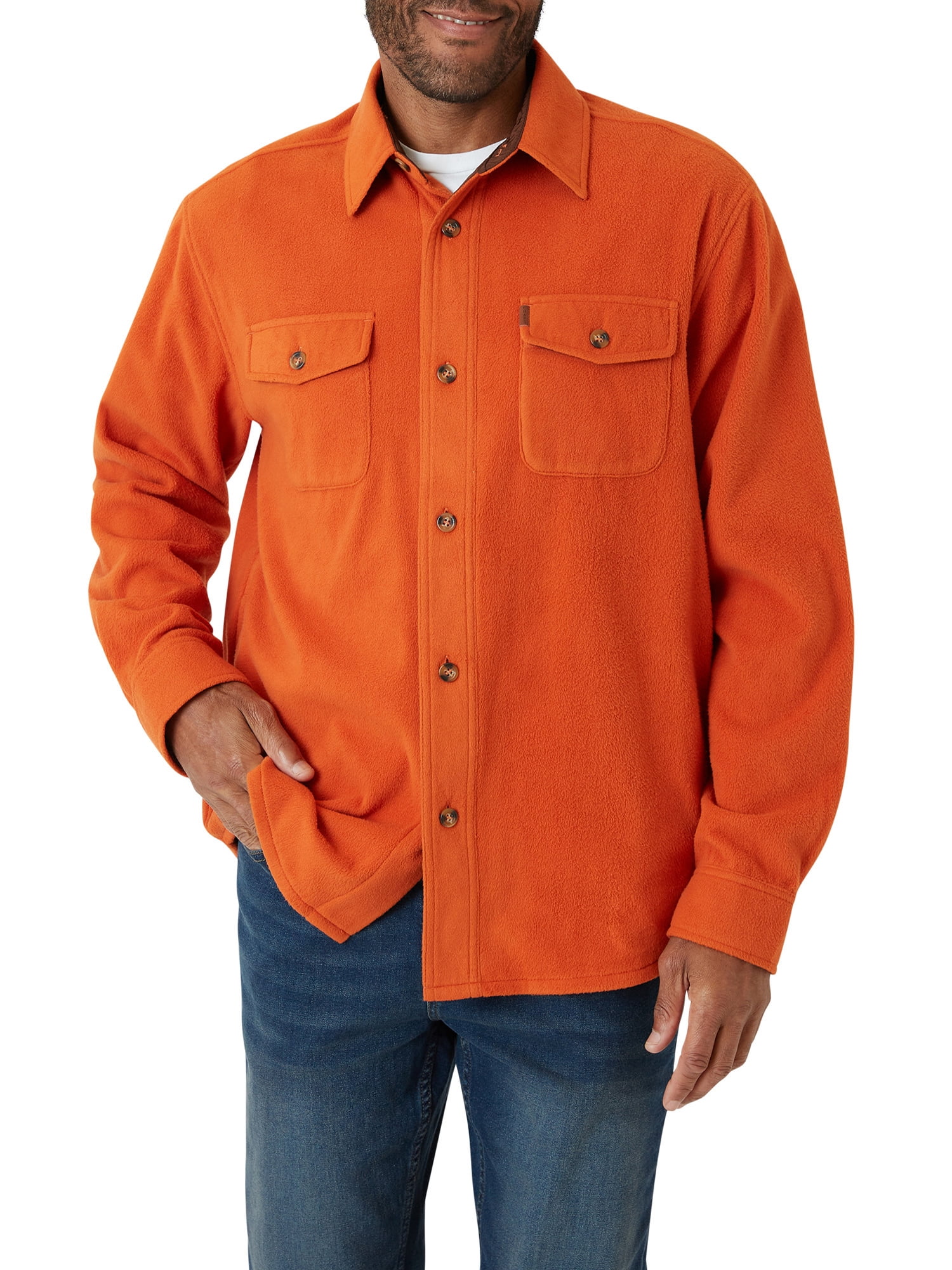 Chaps Men's Arctic Polar Fleece Shirt Jacket- Sizes XS up to 4XB ...