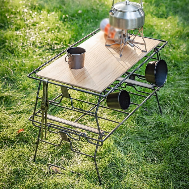 Folding table,Mewmewcat Barbecue Table Iron Table Portable Table Picnic ...