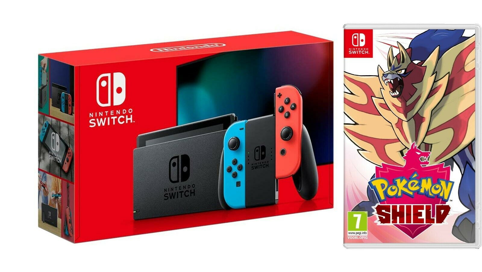 Nintendo Switch Neon Console New 2019 Version with Pokemon Shield ...