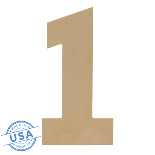 Wooden Number 1 Cutouts 12", Wooden Numbers for Wall Decor, Home Decor ...