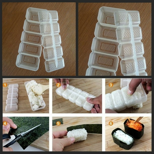 Zeus 5 Grilles Sushi Maker Nori Boule De Riz Rouleau Moule DIY Onigiri ...