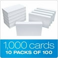 Oxford 31EE Ruled Index Cards, 3" x 5", White, 1,000 Cards (10 Packs of ...